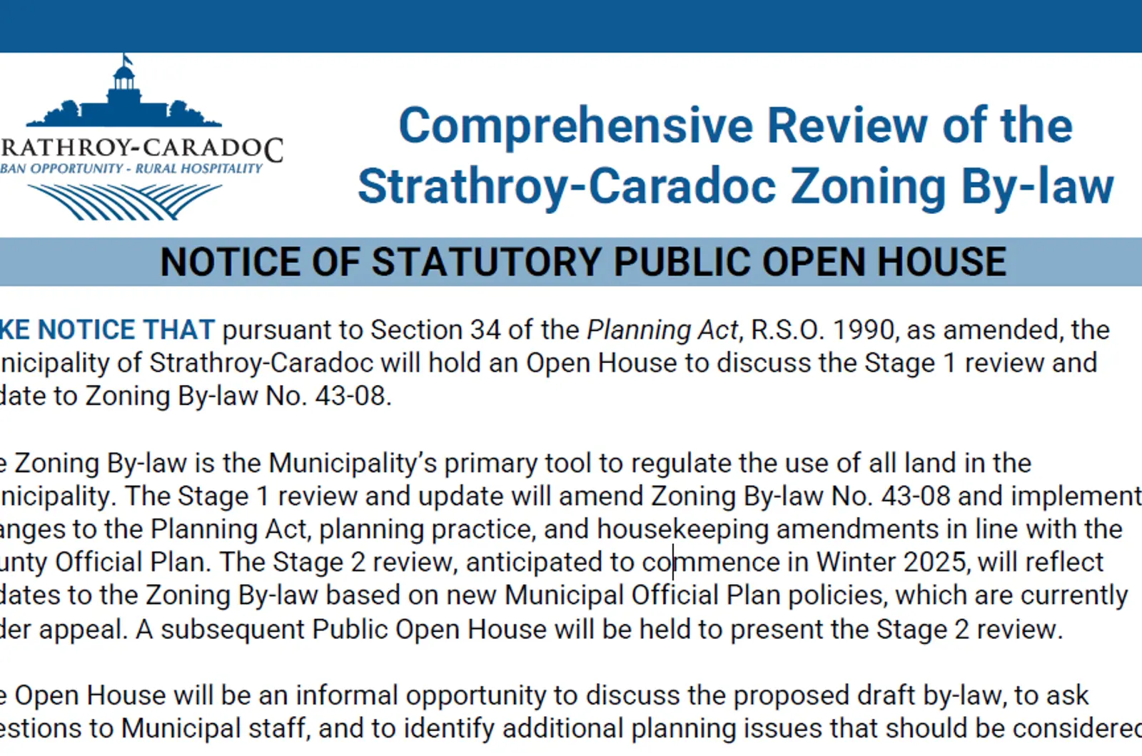 Planning Department | Municipality of Strathroy-Caradoc